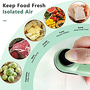 Mini Bag Sealer, Cheweetty Handheld Heat Vacuum Sealer, Upgraded 2 IN 1 Heat Sealer & Cutter USB Rechargeable, Portable Resealer Machine Kitchen Gadget for Plastic Bag Chip Bag Food Snack Storage