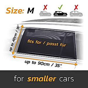 CARAMAZ Car Sun Window Sock for Baby, Size M for smaller cars