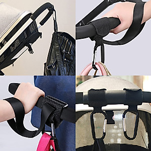 3 Pack Stroller Hooks, Stroller Hook to Free up Your Hand, Universal Multi-Purpose Stroller Clips for Hanging Diaper Bags,Purse, Perfect for Shopping Cart, Stroller, Rollator, Bicycles