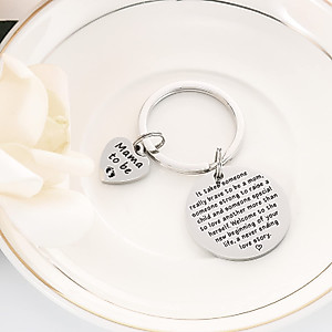 HUTIMY Mom To Be Keychain Gifts For Women Her Funny 2023 2024 First Time Mom Pregnant Mother Presents Ideas Mama To Be Keychain Mother To Be Keychain