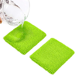 Bememo 6 Pcs Neon Sports Sweatbands Set Paris Sports Competitions Sweatbands 2 Headband 4 Wristbands Breathable Terry Cloth Athletic Bands for Basketball Tennis Costumes Cosplay(Neon Green)