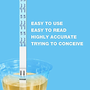 Ovulation & Pregnancy Test Strips Kit: Easy@Home 25 Ovulation Tests 10 Pregnancy Tests & 35 Large Urine Cups - Powered by Premom Ovulation APP | 25LH + 10HCG + 35 Urine Cups