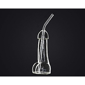 Bachelorette Party Decorations,Last Night Out Bachelorette Glasses set of 4, Funny Novelty Glasses with Borosilicate Straws and a Funnel, Glassware for a party