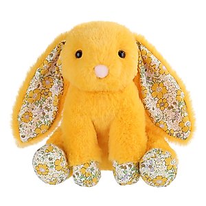 Apricot Lamb Toys Plush Yellow Bunny Rabbit Stuffed Animal with Fluffy Soft Flower Ears 8 Inches