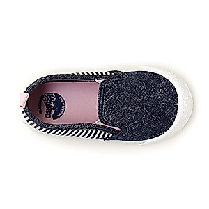 OshKosh B'Gosh Girls Ezma Slip-On Shoe, Navy/White, 10 Toddler