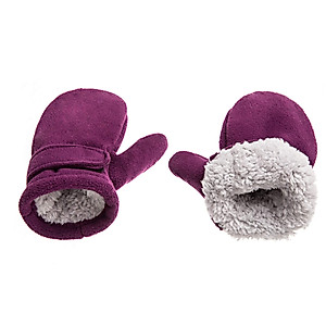 qiguch66 Toddler Mittens Winter Warm Gloves =,Autumn Winter Toddler Magic Tape Warm Mitten Baby Boys Girls Faux Fleece Gloves Jujube Red XL