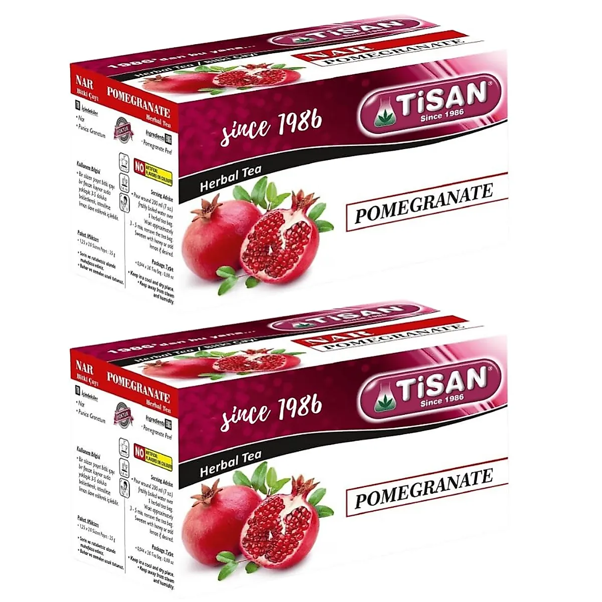 Pomegranate Tea from Tisan - 2 boxes total 40 tea bags