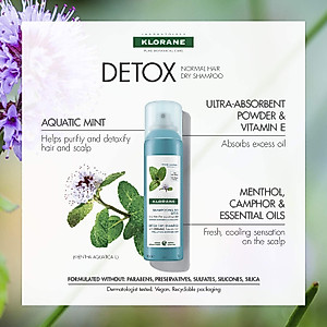 Klorane Dry Shampoo Discovery Set. Soothe, Control Oil, Detox. All Hair Types, No White Residue, Paraben & Sulfate-Free, 3 x 1.0 oz, 3 ct.