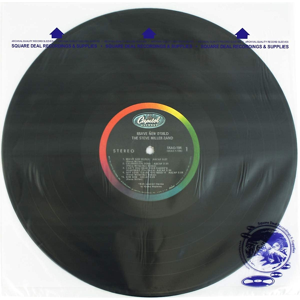 (500) 12" Record Inner Sleeves - 3-Layers of Archival Quality, Anti-Static HDPE with Rice Paper Enclosed Insert for Extra Rigidity #12IM