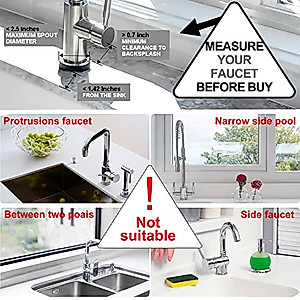 Gaswug Kitchen Sink Silicone Faucet Handle Drip Catcher Tray Mat, Silicone Sink Splash Guard Mat for Kitchen, Kitchenguard Silicone Faucet Handle Drip Catcher Tray - 2Pcs