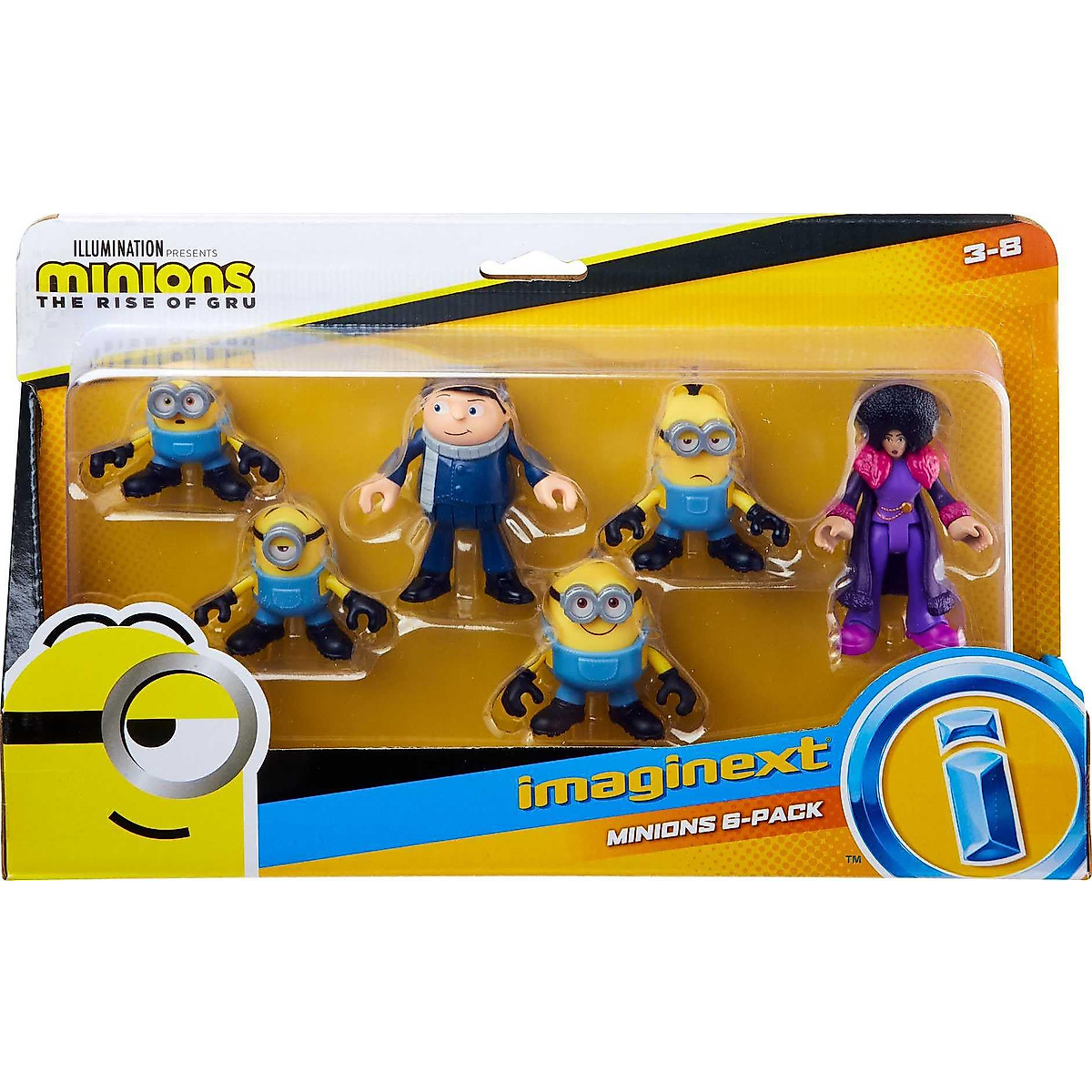 Fisher-Price Imaginext Minions Figure Pack, Set of 6 Film Character Figures for Preschool Kids Ages 3-8 Years