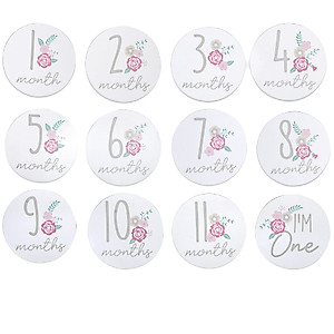 Fisher Price Cotton Fitted Crib Sheet Woodland Wonders Forest Theme Milestone Blanket for Baby Girl with Milestone Blanket Marker Wreath