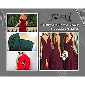 FabricLA ITY Knit Jersey Polyester Spandex Fabric by The Yard - 60" Inch Wide, 2-Way Stretch - Costumes & Dancewear - Black, 2 Continuous Yards