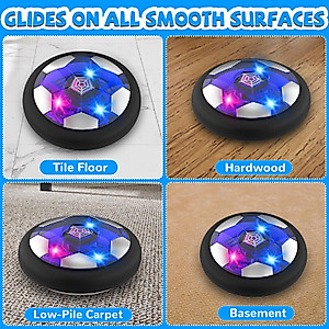 Kids Toys Christmas Stocking Stuffers Hover Soccer Ball, Rechargeable Air Soccer Indoor Fun Toys Birthday Gifts for Boys Girl Toddlers Age 3 4 5 6 7 8 Years Old