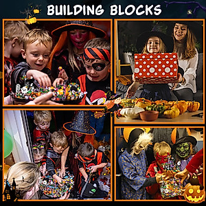 Halloween Building Set for Kids -Halloween Toys Ghost Pumpkin Building Kit for Kids Party Favors for Goodie Bags Stuffers for Boys & Girls 6 up