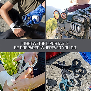 Professional-Grade Emergency Trauma Shears by PYRSIVA MEDICAL | Durable Titanized Blades, Rubberized Grips | For Nurses, EMTs, paramedics, physicians and vets