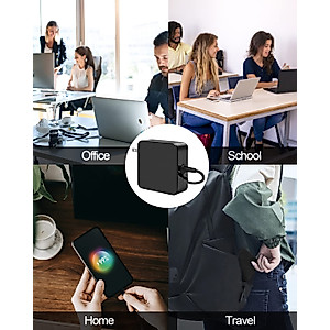 65W USB C Charger,PD Wall Power Adapter Compatible for MacBook Pro, Dell XPS, Chromebook, Lenovo, Huawei Matebook, HP Spectre, Acer and Any Laptops or Smart Phones with USB C