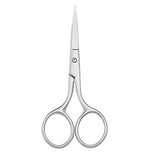 Motanar Professional Grooming Scissors for Personal Care Facial Hair Removal and Ear Nose Eyebrow Trimming Stainless Steel Fine Straight Tip Scissors 3.9 Inch