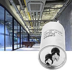 LANTRO JS CBB65 Capacitor, 25uf 450V Aluminum Shell Anti-Explosion Capacitor, Round Capacitor for Air Conditioning Motor