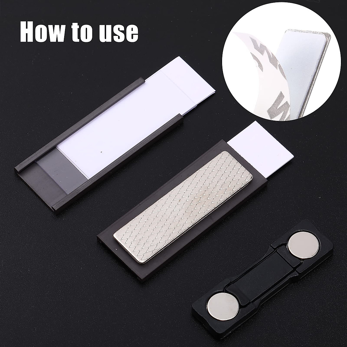 Chinco 50 Pieces Magnetic Name Badge Holder Waterproof Magnet Name Tags Magnetic Name Holder Clear Plastic ID Card Holder for Conferences Office Events Teachers Doctors Nurses (Horizontal)