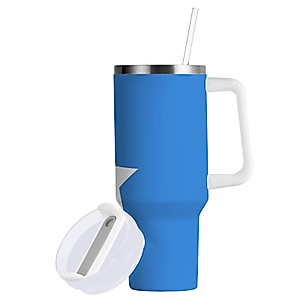 Insulated Stainless Steel Tumbler 40 Oz with Handle and Straw, Somalia Flag Travel Insulated Tumblers