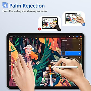 Pencil for Apple iPad 2nd Generation with Magnetic Wireless Charging, Same as Apple Pencil 2nd Generation, Compatible with iPad Air 4/5, iPad Pro 11 in 1/2/3/4, iPad Pro 12.9 in 3/4/5/6, iPad Mini 6