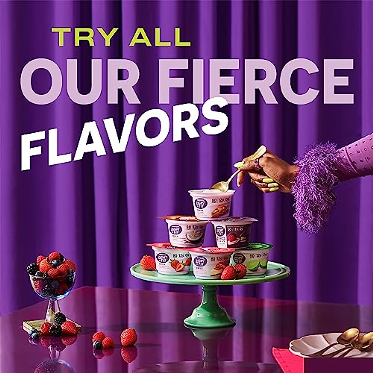 Dannon Light + Fit Greek Nonfat Yogurt, Cherry, Gluten-Free, 5.3 oz., 4 Pack