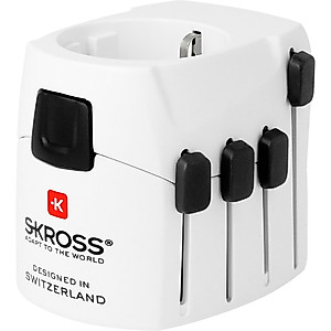 Skross PRO World Travel Adapter With Ground Plugs