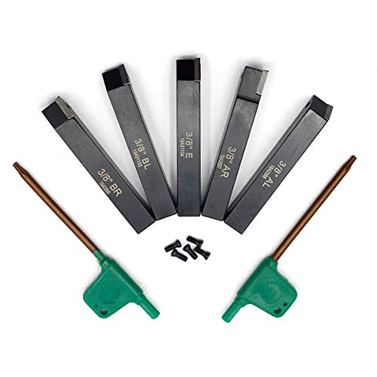 OSCARBIDE 3/8"Mini Indexable Carbide Lathe Turning Tool Holder Metal Lathe Tools Inserts Bits with Carbide Inserts TCMT110204(TCMT21.51),5 Pieces/Set