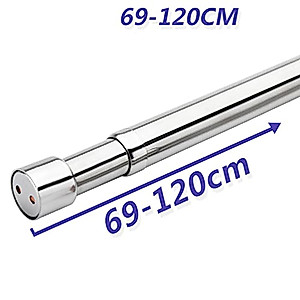 Healeved Clothes Hanger Clothes Reach Poles Stainless Steel Retractable Pole Garment Clothes Stick Drying Fork Clothesline Prop for Indoor Outdoor 69cm-120cm Armoire Wardrobe Closet