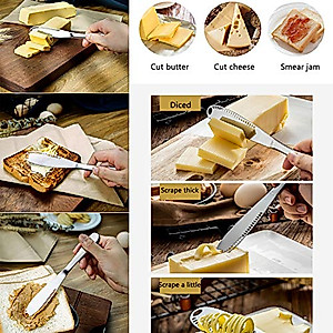 Butter Dish with Lid and Butter Spreader,Butter Dish Size Perfect for Butter Stick,Multi-Purpose Serving Food Dish Tray Kitchen Gadgets