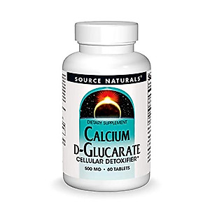 Source Naturals Calcium D-Glucarate 500mg Cellular Detoxifier - 60 Tablets