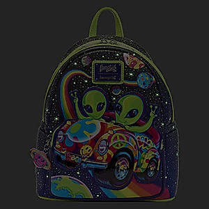 Loungefly Lisa Frank Cosmic Alien Ride Glow Mini Backpack