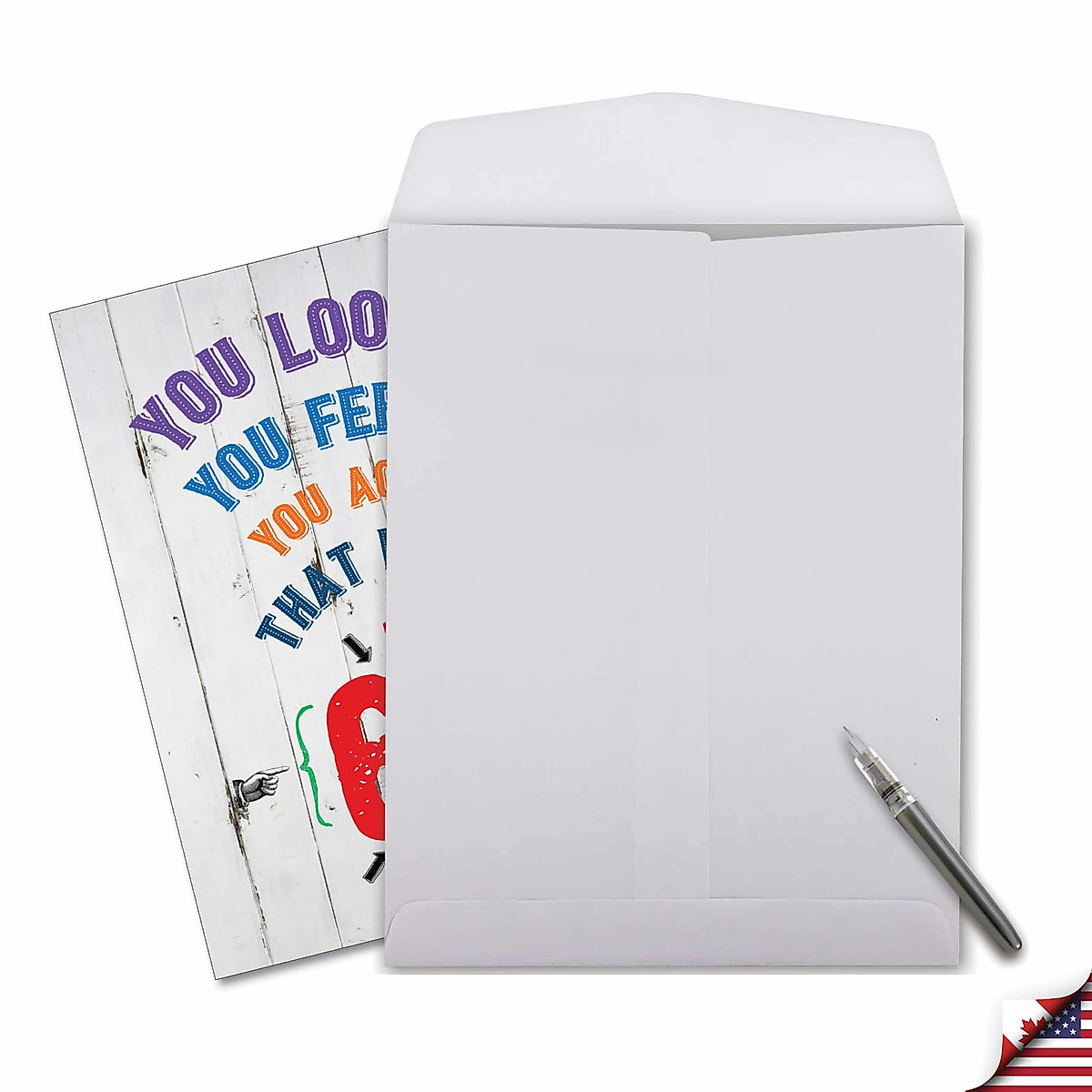 NobleWorks - Jumbo Card for 65th Birthdays (8.5 x 11 Inch) - Fun Milestone Birthday Celebration, Big Group 65 Year Old Greeting from All of Us - Age Equation 65 J9421MBG-US