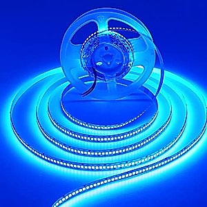 SUYOOULIN LED Strip Lights, SMD 2835 LED Strip, DC12V 1200LEDs 16.4Ft 26000LM High Density LED Light Strips Non-Waterproof, 3 Times Brightness Than SMD3528 LED Strip, Blue