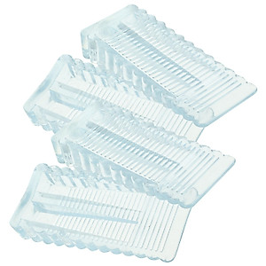 4 Pcs Clear Door Stop Rubber Door Stop Wedge Anti-Slip Rubber Door Stop Transparent Door Stop Clear Rubber Door Stop Rubber Door Stopper Wedge Non-Slip Rubber Door Stop Door Wedge