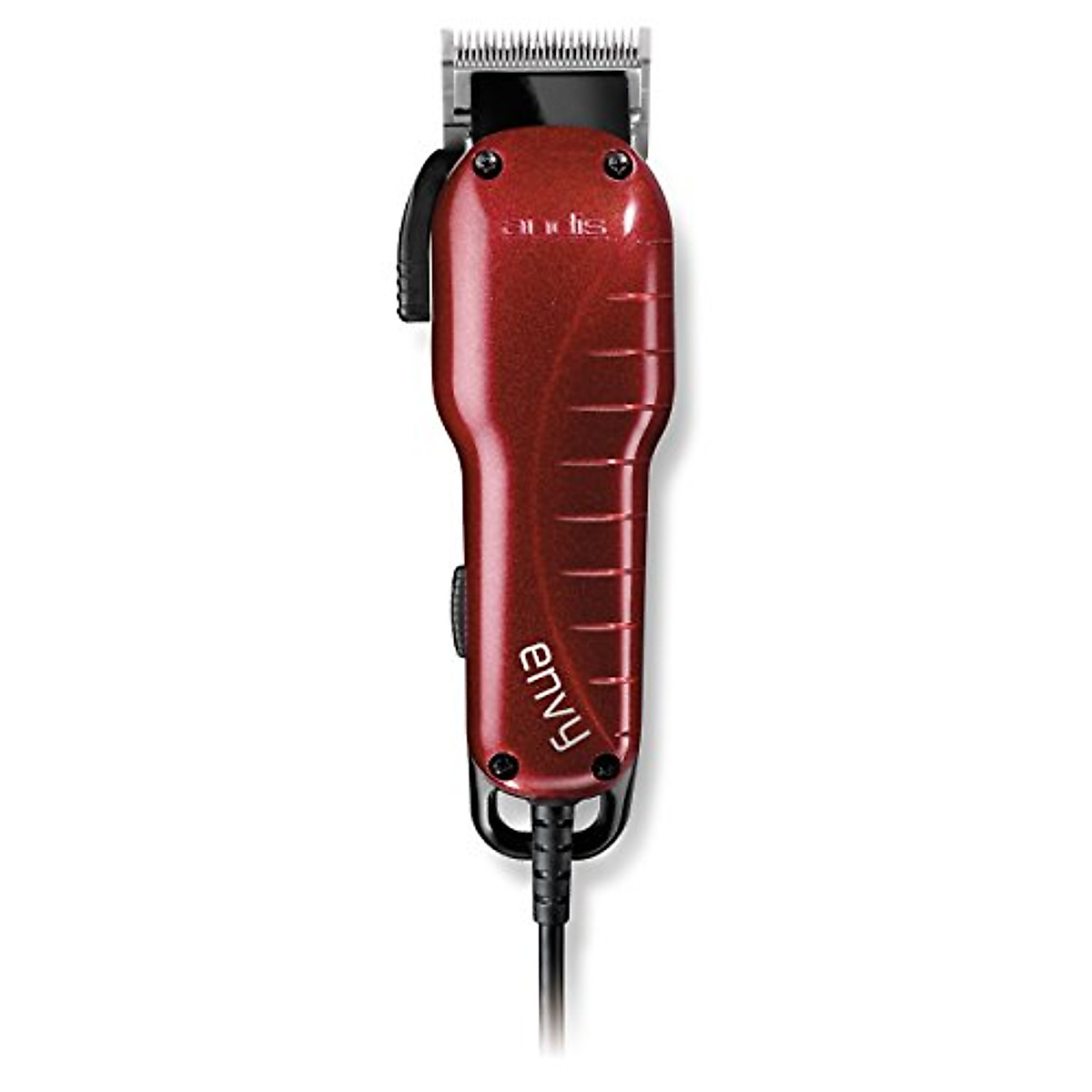 Andis 66215 Professional Envy Hair Clipper – High-Speed Adjustable Carbon-Steel Blade with Powerful Motor, 7200 Cutting Strokes Per Minute, Hanger Loop with Balanced Clipper Red & Black