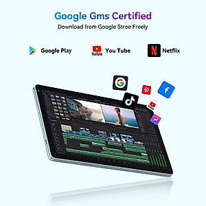 OLEXEX Tablet 10.4 inch Android 11 6000mAh 1332 * 800 HD CTP 2GB ROM Quad Core RAM 32 GB WiF Bluetooth GMS Certified Tablets (Gray)