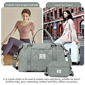 Weekender Bags for Women Travel, Overnight Travel Duffel Bag with Wet Pocket and Separate Toiletry Bag, Airplane Personal Item Travel Bag, Travel Tote Bag Carry On Bags,Gym Bag