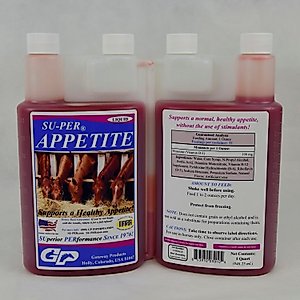 SU-PER Appetite Supplement for Horses - Equine Appetite Booster Liquid Feed Supplement - Vitamin Support for Healthy Appetite - 1 Quart, (2 Pack)