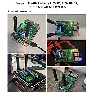 AURSINC MMDVM Duplex Hotspot Module Dual Hat V1.5.2 with 0.96 OLED Display Support P25 DMR YSF NXDN DMR Slot 1 + Slot 2 for Raspberry Pi, Pi Zero (with OLED)