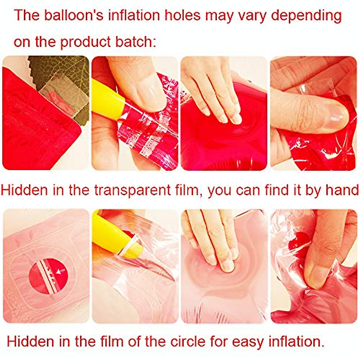 AZOWA Blue Heart Balloons 18 inch Heart Shaped Foil Mylar Balloon Pack of 30