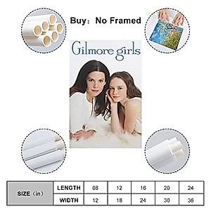 ENZD Gilmore Girls Tv Show Poster Posters for Room Aesthetic 90s Poster Decorative Painting Canvas Wall Art Living Room Posters Bedroom Painting 12x18inch(30x45cm)