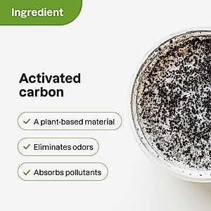 ATTITUDE Bio Absorbant Air Purifier with Activated Carbon, Plant- and Mineral-Based, Vegan, Mint, 8 Ounces (Pack of 3)