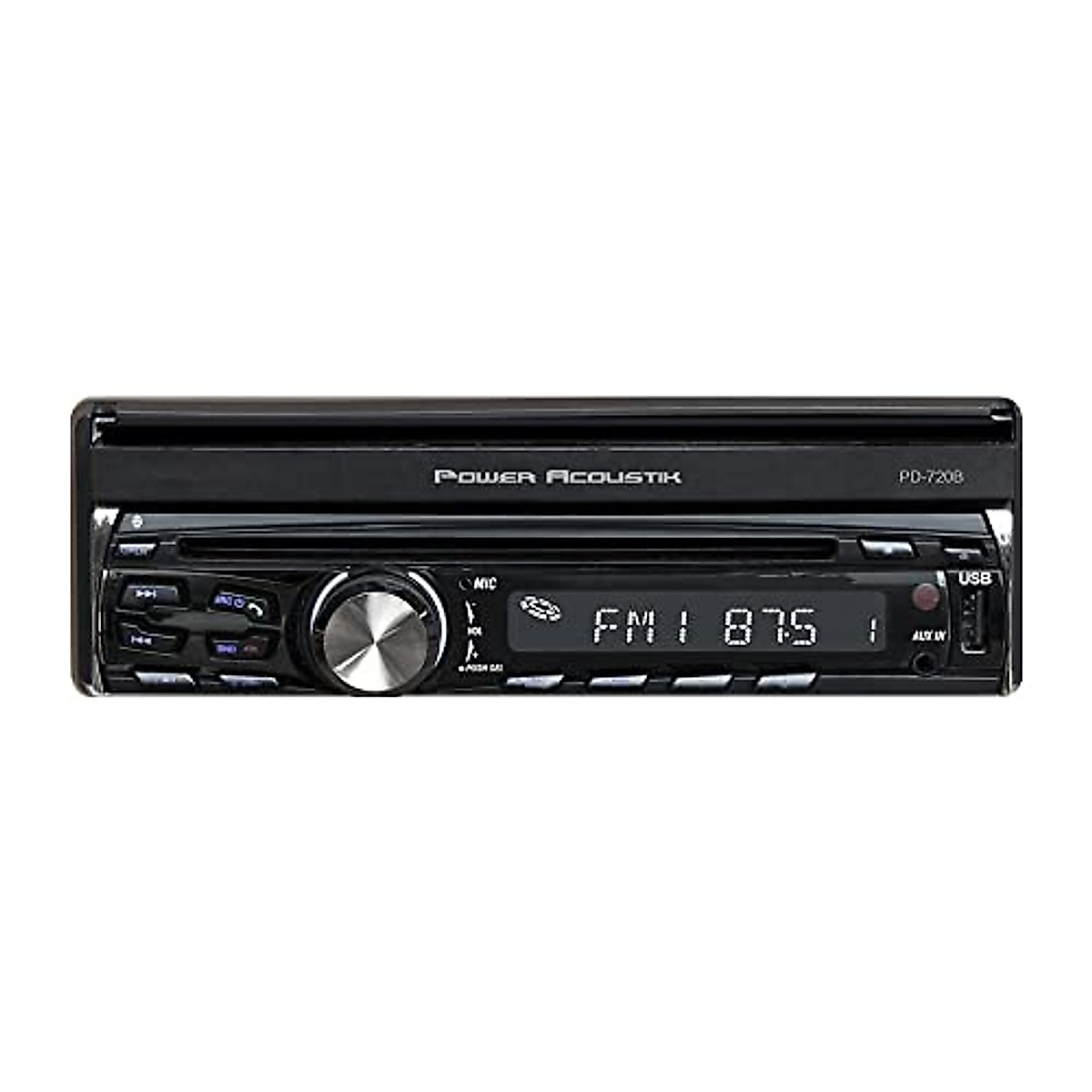Power Acoustik PD-720B Single DIN with 7-inch Motorized LCD Touchscreen, DVD, CD/MP3 Car Stereo with Bluetooth