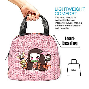 FGBXC Anime Insulated Lunch Bag Reusable Portable Lunch Box Snack Tote Bags For Adults Women Men Picnic Gifts Travel