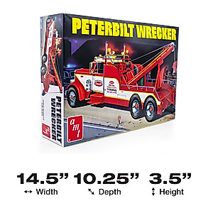 AMT Peterbilt 359 Wrecker Model Kit - 1/25 Scale Buildable Tow Truck for Kids and Adults (AMT1133)