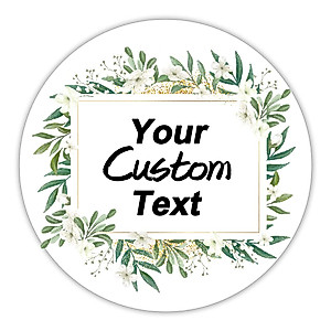 2" Round Stickers Floral Rose Flower Thank You Design for Letters Package Decoration Wedding Address Sticker