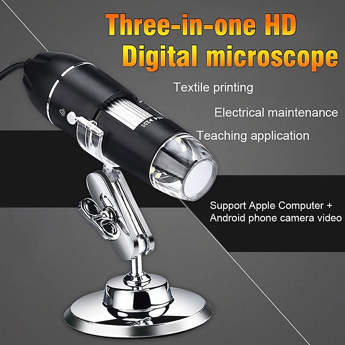 Handheld Digital Microscope Accessories 3 in 1 1600X 8 LED Handheld Digital Microscope Camera, with Stand Microscope Accessories