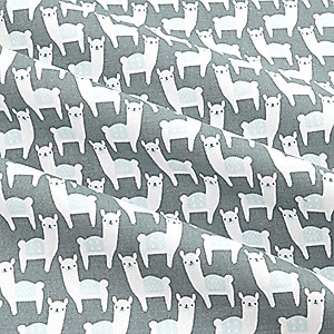 Premier Prints Alpaca Farm Sundown Grey, Fabric by the Yard